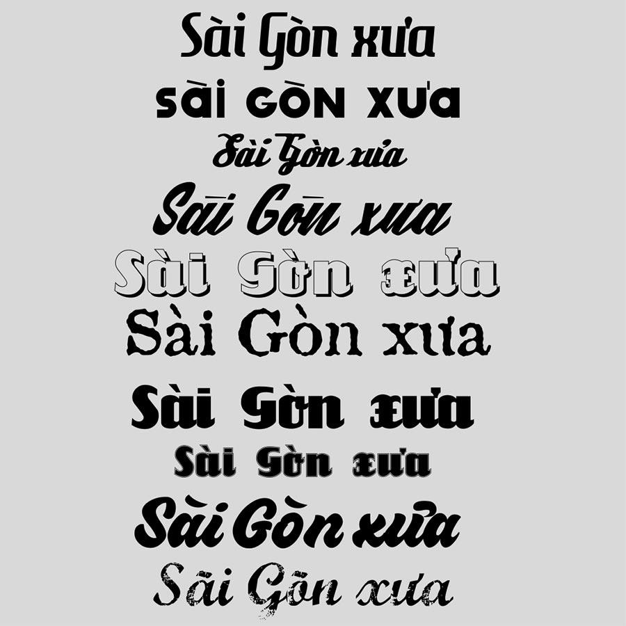 Free Sharing of 500 Super Beautiful Vietnamese Old Saigon Fonts